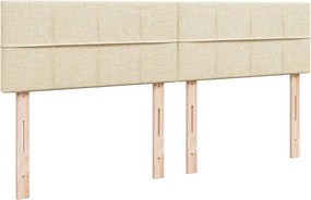 Box spring postel s matrací krémová 180x200 cm textil 3288272