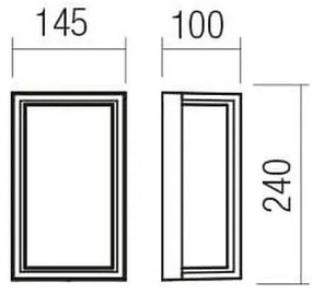 Redo 90533 - LED Venkovní nástěnné svítidlo QUADRIS LED/12W/230V IP54 antracit