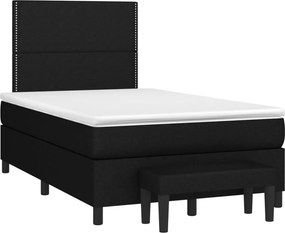 Box spring postel s matrací černá 120x200 cm textil 3136503