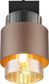 Globo 15560-1C - Nástěnné bodové svítidlo MILLEY 1xE27/40W/230V černá/bronzová