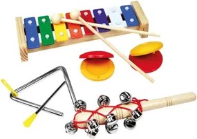 Bino Hudební set s trianglem / 8 dílů / od 3 let
