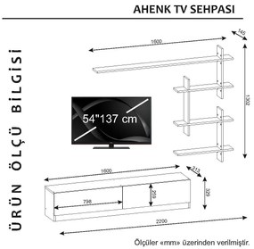 Obývací stěna Ahenk 160 cm bílá