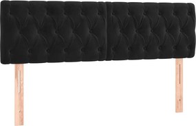 Box spring postel s matrací černá 140x200 cm samet 3127675