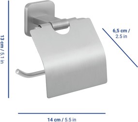 Držák na papír s klapkou PORTO, WENKO, stříbrný matný