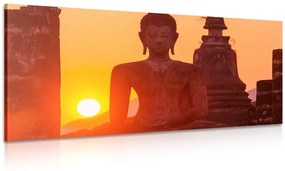 Obraz socha Budhu uprostřed kamení Varianta: 120x60