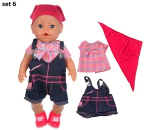 Roztomilé sety oblečků na American girl a BABY Born 43 cm Varianta: Set 6