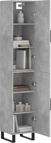 Skříň highboard betonově šedá 34,5x34x180 cm kompozitní dřevo 3198813
