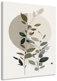 Obraz minimalistické rostlinky v boho stylu - 60x90