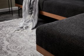Hanah Home Rohová pohovka LIVA antracitová pravá 287 cm 825BLC2814
