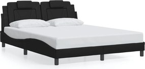 Rám postele Viana s LED bez matrace černý 160 x 200 cm 3214029