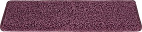 Schodové rohože 15 ks 65 x 21 x 4 cm tmavě fialové s obdélníkovým okrajem 326205
