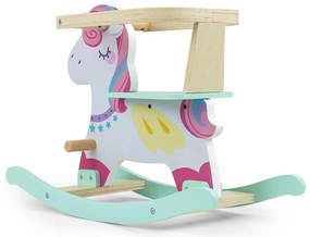 Dřevěný houpací koník s opěradlem Milly Mally Lucky 12 Unicorn