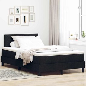 Postel s boxspringem s čelo Černý 120 x 190 cm textil 3338750