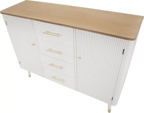 Komoda Matera 117 cm bílá/hnědá