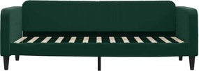 Válenda s matrací tmavě zelená 80 x 200 cm samet 3197034