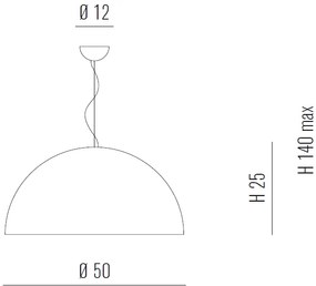 Metal Lux 271.050.03 Chiara, závěsné svítidlo 1xE27, černá, průměr 50cm