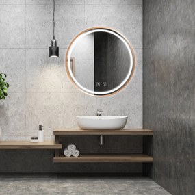 Rea Rea, Zrcadlo LED 80cm MMJ BRUSH COPPER, HOM-05493