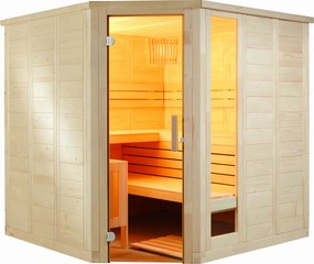 Sentiotec finská sauna Komfort Corner Large 234x206x204cm