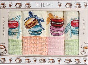 KUCHYŇSKÉ UTĚRKY MACARONS SADA 4 KS 50X70 CM VZOROVANÉ