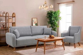 Hanah Home Set křesla a pohovky HERA šedý 237 cm