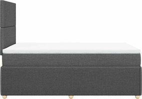 Box spring postel s matrací tmavě šedá 120x200 cm textil 3292017