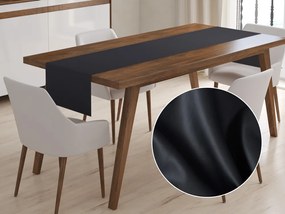 Biante Bavlněný saténový běhoun na stůl ST-006 Černý 20x140 cm