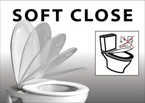 GSI Pura ECO WC sedátko soft close duroplast chrom bílá MS992C11