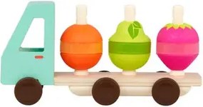 B-Toys Náklaďák dřevěný Stack  Roll Fruit Truck / od 18 měsíců