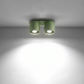 Sollux Lighting Stropní svítidlo ORBIS 2 olivově zelené