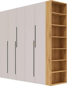 Skříň 5D 220 cm dub appalačský / kašmír Space