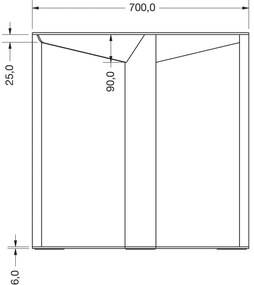 Havlíček truhlářství Jídelní dubový stůl SIMA - podnož ocel surová/ deska palisandr