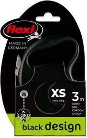 Flexi Black Design XS lanko 3m černo-stříbrné / Vodítko