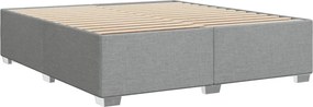 Rám postele bez matrace světle šedý 200 x 200 cm textil 3284499