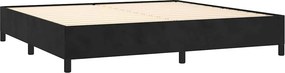 Box spring postel s matrací černá 200x200 cm samet 3129413