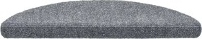 Schodové rohože samolepicí 15 ks 56 x 17 x 3 cm světle šedé půlkulaté 132693