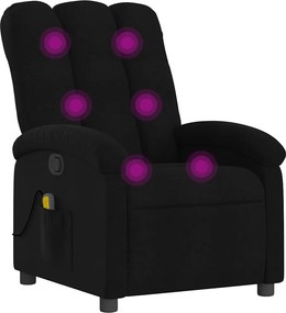 Masážní křeslo s polohovacím mechanismem, černé, látkové 3205386