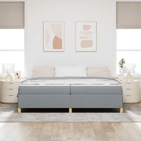 Rám postele Světle šedá 200 x 200 cm textil 3398962