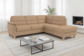 XXXLutz ROHOVÁ SEDAČKA, textil, kůže, cappuccino Sit & More - Sedací soupravy - 00014403324K