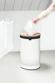 Brabantia Koš na prádlo 60L bílá korkové víko