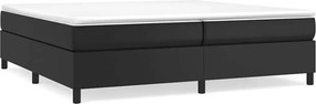Box spring postel s matrací černá 200x200 cm umělá kůže 3144626