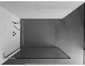 Mexen Kioto L, sprchová zástěna Walk-In 110 x 200 cm, 8mm čiré sklo černý vzor, ​​chromový profil, 800-110-103-01-70