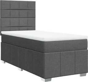 Box spring postel s matrací tmavě šedá 80 x 200 cm textil 3293796
