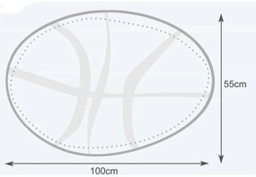 Sedací vak Basketbalový míč ekokůže TiaHome - světle hnědá