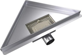 B-TRIANGL 30 Chrom Odtoková vpusť rohová