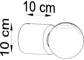 Sollux SL.0679 - Nástěnné svítidlo SALGADO 1xE27/60W/230V beton