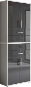 XXXLutz SKŘÍŇ NA ŠANONY, šedá, vysoce lesklá antracitová, 84,4/227,2/33 cm MID.YOU - Online Only kancelářský nábytek - 001067010806