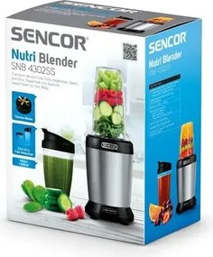 SENCOR SNB 4302SS stříbrná / Nutri mixér / 1000 W / 800  1000 ml