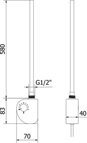 Mexen FA-D elektrický ohřívač 600 W, černý - W950-0600-70