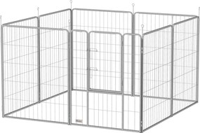 Hřiště pro štěňata PawHut 8-panelové hřiště pro psy s 8 mřížkovými panely | Aosom