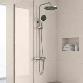 Rea Lungo Stripe, sprchový set s vanovým výtokem, broušená ocel, REA-P9491